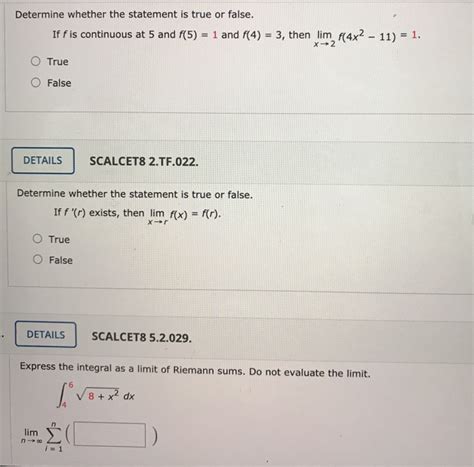Solved Determine Whether The Statement Is True Or False If