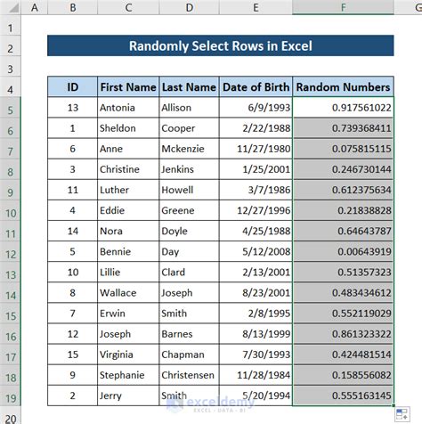 How To Randomly Select Rows In Excel 2 Ways Exceldemy