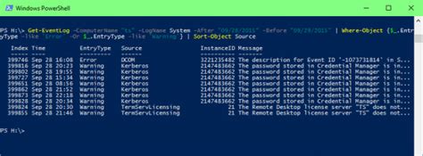 Examples To Check Event Log On Local And Remote Computer Using PowerShell NEXTOFWINDOWS