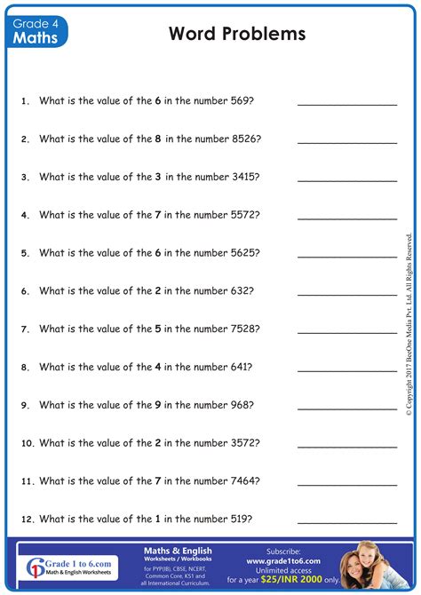 Place Value Identification Worksheet Worksheets Library