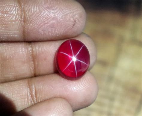 Very Beautiful Natural Star Ruby Loose Gemstone Red Star Ruby Unheated