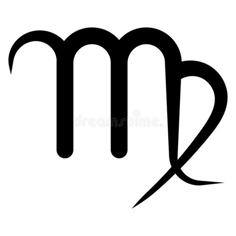 Virgo Zodiac Symbol Virgo Zodiac Horoscope Astrology Sign Stock Vector