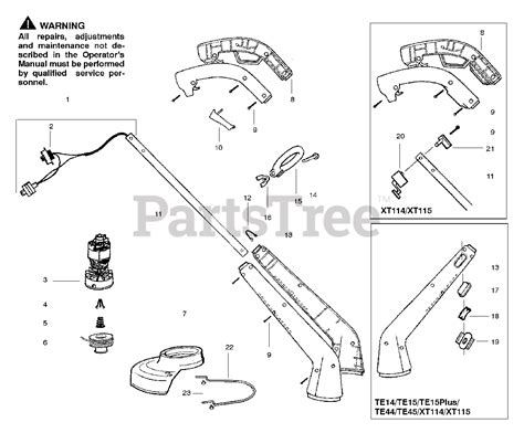 Weed Eater Xt 114 Weed Eater String Trimmer Electric Trimmer Assembly Parts Lookup With