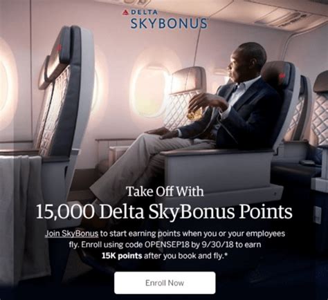 Delta Skybonus Promotion Earn 15000 Delta Skybonus Points Ymmv