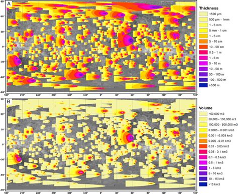 Maps Of Impact Generated Sediment On Venus A Maximum Global Sediment