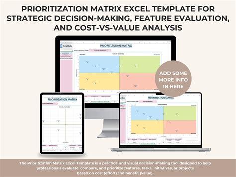 Prioritization Matrix Excel Template For Strategic Decision Making