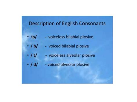 Classification Of Rp Consonants Ppt