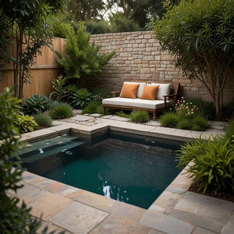 Mini Tiny Swimming Pool Holiday Vacation Stock Illustration