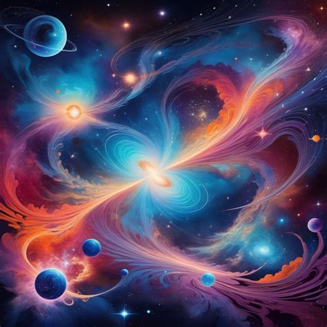 Abstract Psychedelic Space Background Stable Diffusion Online