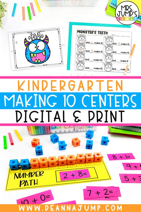 Math Centers For Kindergarten Digital And Printable Standards Based