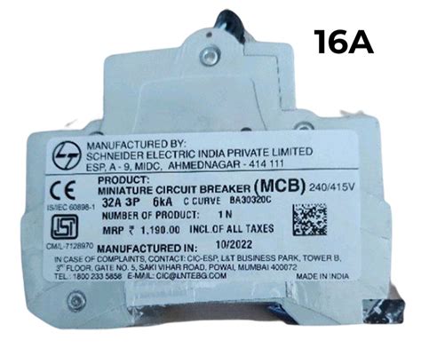 2 Pole Lt 16a Mcb Switch At ₹ 950piece In Kalol Id 2850533824997