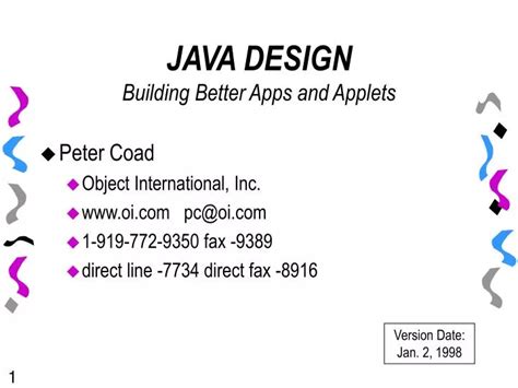 Ppt Java Design Building Better Apps And Applets Powerpoint