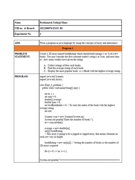 B1 078 Mane Java Assignment 4 Pdf Inheritance Object Oriented