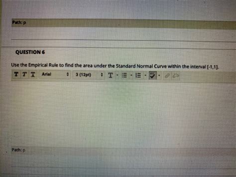 Solved Use The Emprical Rule To Find The Area Under The