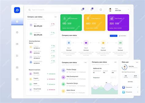 Premium Vector Ui Ux Infographic Dashboard Ui Design With Graphs Charts And Diagrams Web