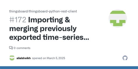 Importing And Merging Previously Exported Time Series Data · Issue 172