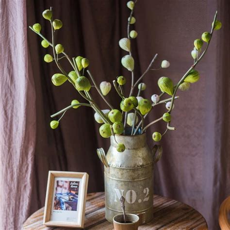 Artificial Fig Fruit Stem 30 Tall Silk Branch Rusticreach