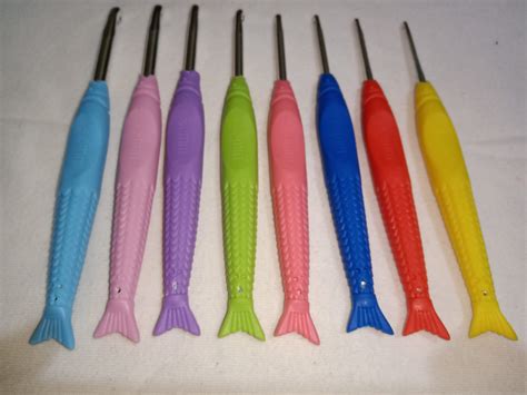 Crochet Hook Set Fish Handle Silicon Grip Ibrahim Store