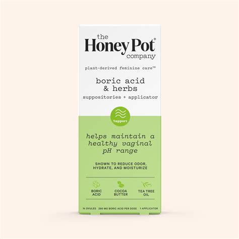 Honey Pot Boric Acid Vaginal Suppositories For Ph Balance The Honey