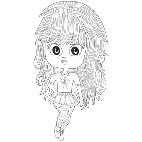 Black Hair Chibi Girl Stock Illustrations 433 Black Hair Chibi Girl