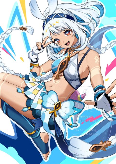 Mualani Genshin Impact Drawn By Tabetarou Danbooru