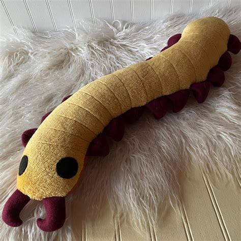 Fuzzy Sunset Centipede Plush Centipede Plush Striped Centipede Etsy