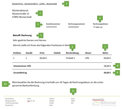 Rechnung Schreiben Vorlage Ohne Umsatzsteuer