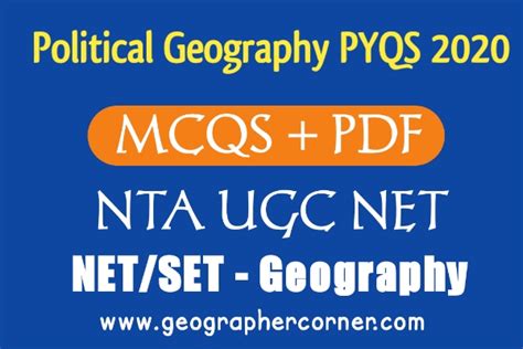 Political Geography Pyqs June 2020 Nta Ugc Net Geographer Corner