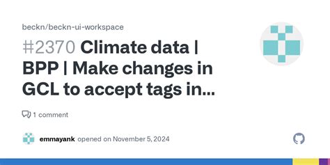 Climate Data BPP Make Changes In GCL To Accept Tags In On Search