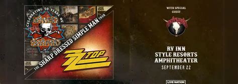 Lynyrd Skynyrd Zz Top And The Outlaws Tickets 22nd September Rv Inn