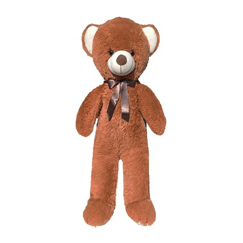 Papyonlu Büyük Ayı 125 cm Dev Kahverengi Boz Ayı Kocaman Peluş Ayı