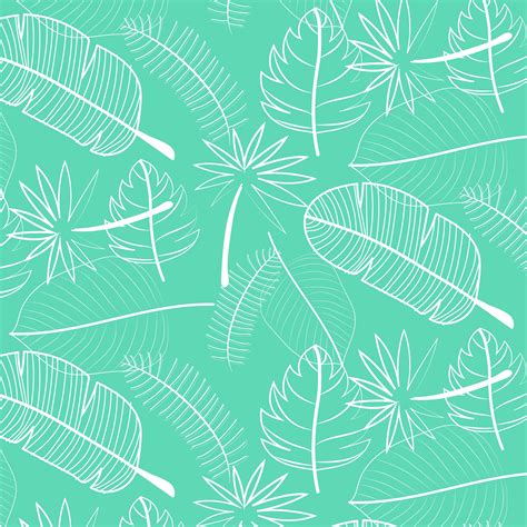 Leaf Pattern Background Hand Drawn Vector Illustration 613890 Vector