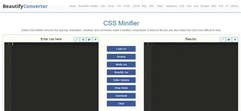 24 Free Online Css Minifier To Minify Css Files To Reduce Css File Size