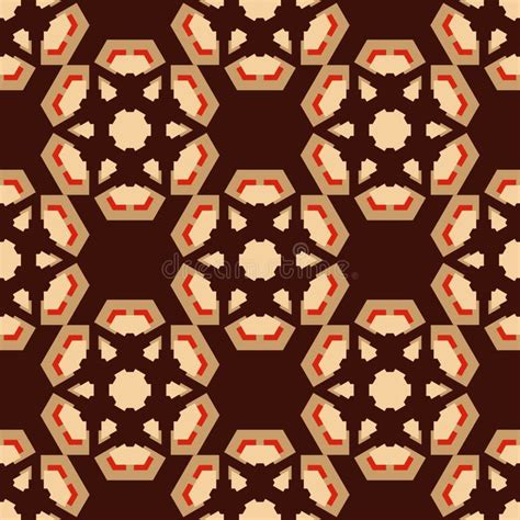 Abstract Decorative Seamless Pattern With Geometric Shapes Stock Vector Illustration Of