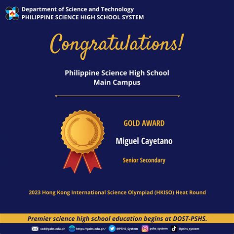 𝗛𝘂𝘀𝗮𝘆 𝗣𝗶𝘀𝗮𝘆 𝗖𝗛𝗘𝗘𝗥𝗦 𝗣𝗦𝗛𝗦 𝗠𝗮𝗶𝗻 𝗖𝗮𝗺𝗽𝘂𝘀 𝘀𝗰𝗵𝗼𝗹𝗮𝗿 — Philippine Science High School System