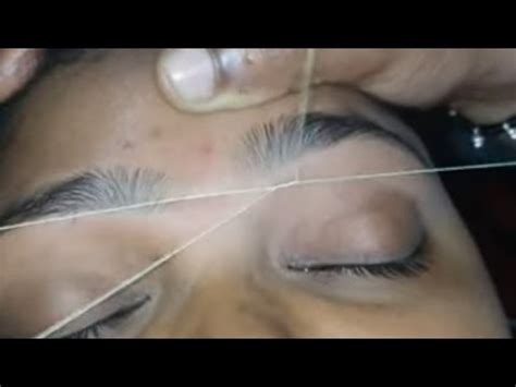 eyebrow threading tutorial//threading tips - YouTube