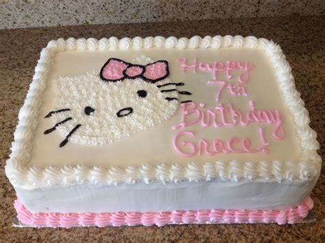Hello Kitty Birthday Cake With Pink Icing