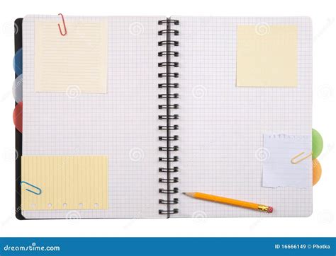 Notebook Open Blank Page And Eyeglasses Royalty Free Stock Photography