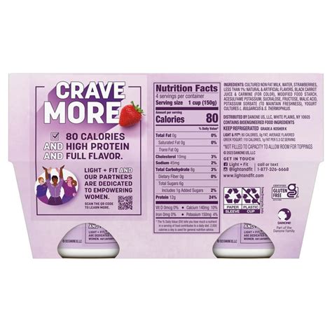 Dannon Light And Fit Vanilla Greek Yogurt Nutrition Label At Kurt Scott