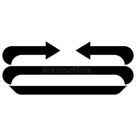 Simple Arrow Illustration Pointing In The Direction Stock Vector