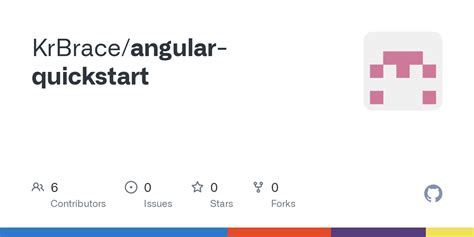 GitHub KrBrace Angular Quickstart