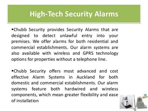 Chubb Security Wireless Alarm System Provider In New Zzealand