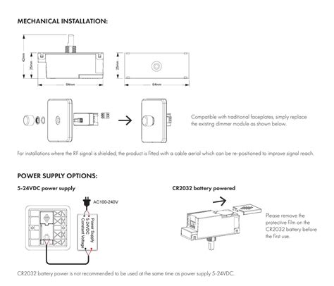 Wireless Dimmer Module Tuneable White Vivid Direct