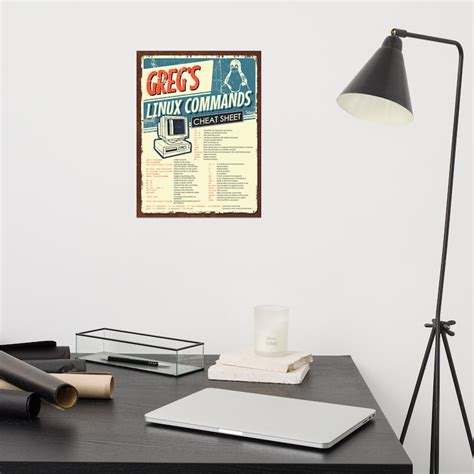 Linux Commands Cheat Sheet Wall Art Poster Etsy