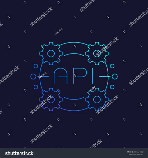 Api Icon Application Programming Interface Software Stock Vector