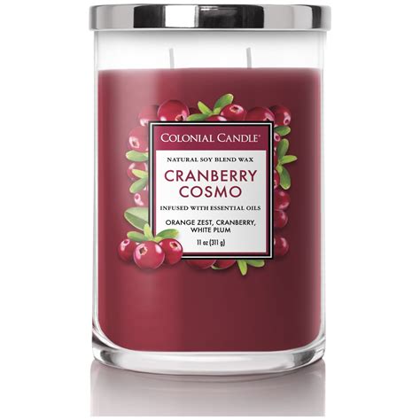 Colonial Candle Jar Candle 11 Oz Classic Cranberry Cosmo Scented