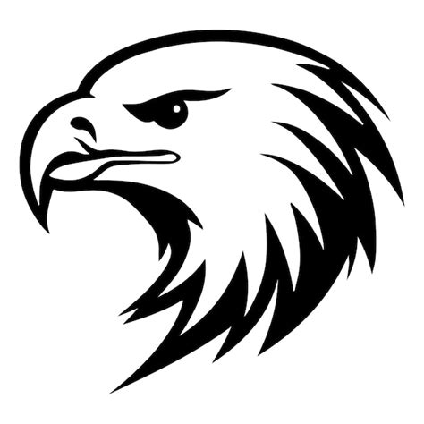Un Aigle Avec Un Fond Noir Et Blanc Vecteur Premium