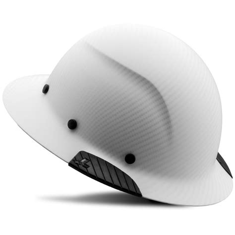 Lift Safety Fiber Resin Dax Carbon Full Brim Hard Hat White Matte Hdf