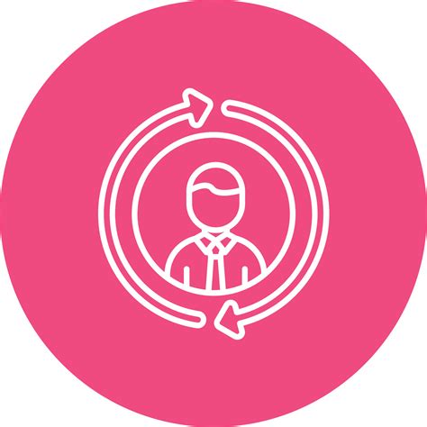 Employee Turnover Line Circle Background Icon 17623078 Vector Art At