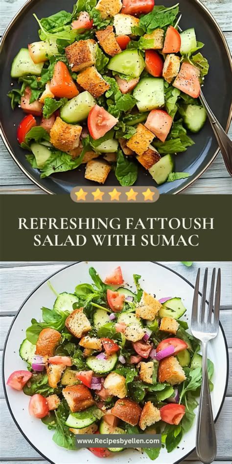 Delicious Fattoush Salad With Sumac And Toasted Pita Recipe Recipes